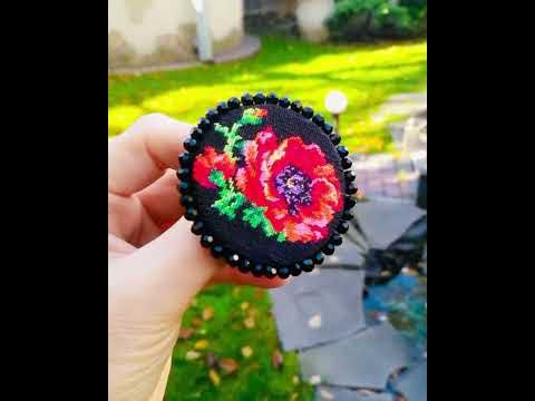 Мак вишитий - YouTube