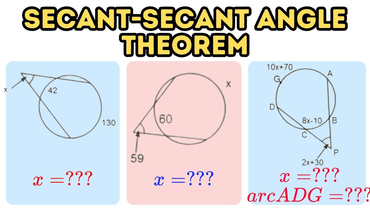 Secant-Secant Angle Theorem - Angle Formed When a Secant and a Secant ...