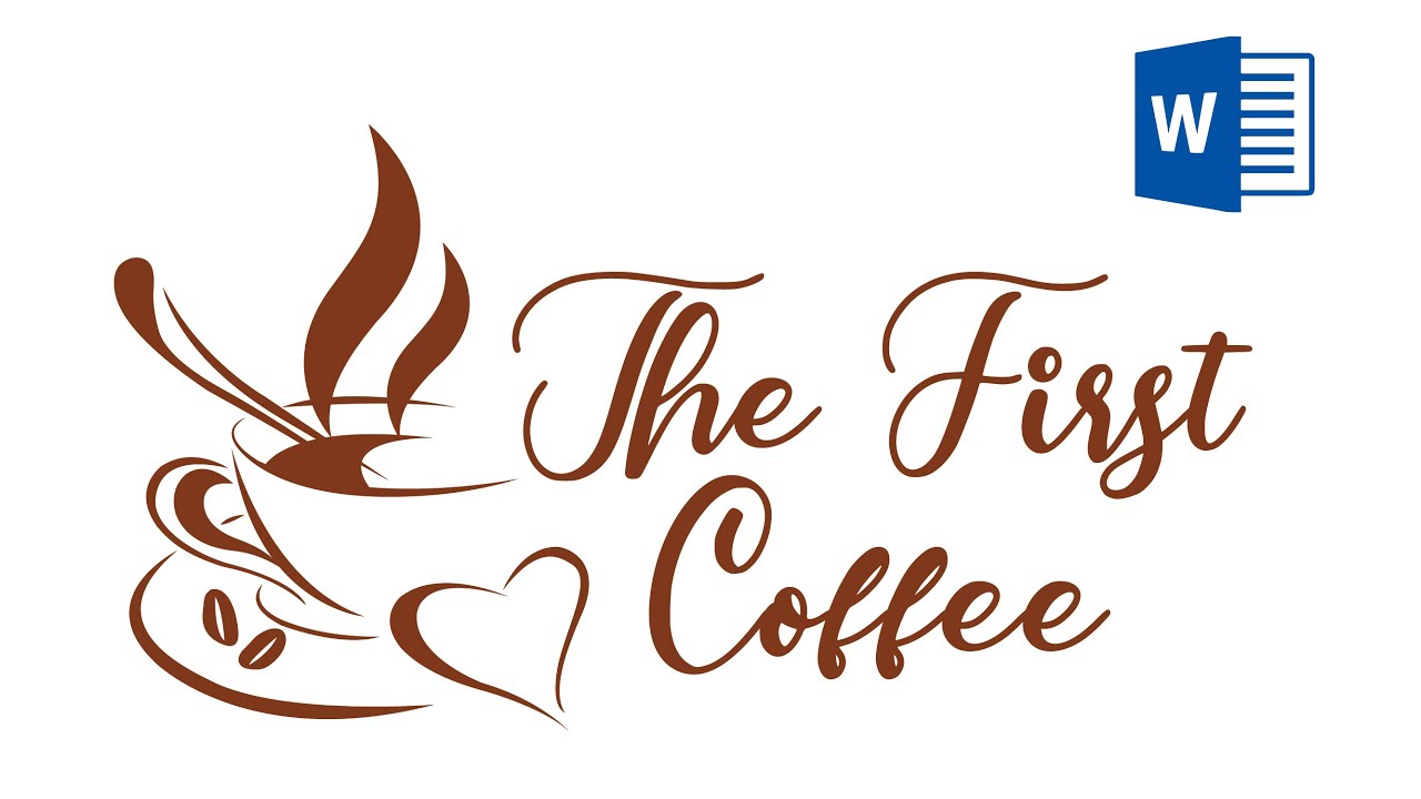 How To Create A Professional Coffee Logo In MS Word | MS Word Tutorial ...
