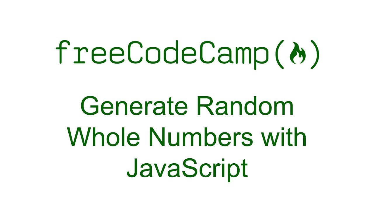 Generate Random Whole Numbers with JavaScript - YouTube