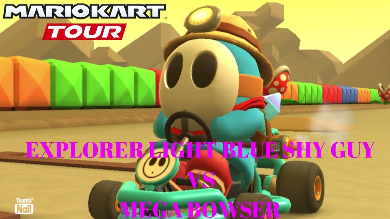 Explorer Light Blue Shy Guy vs Mega Bowser - YouTube