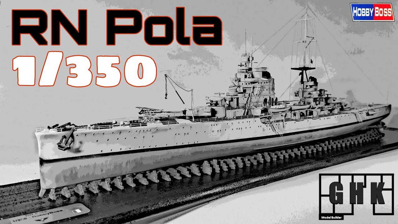 [Showroom] RN Pola - HobbyBoss 1/350 - Building a stand for her - YouTube