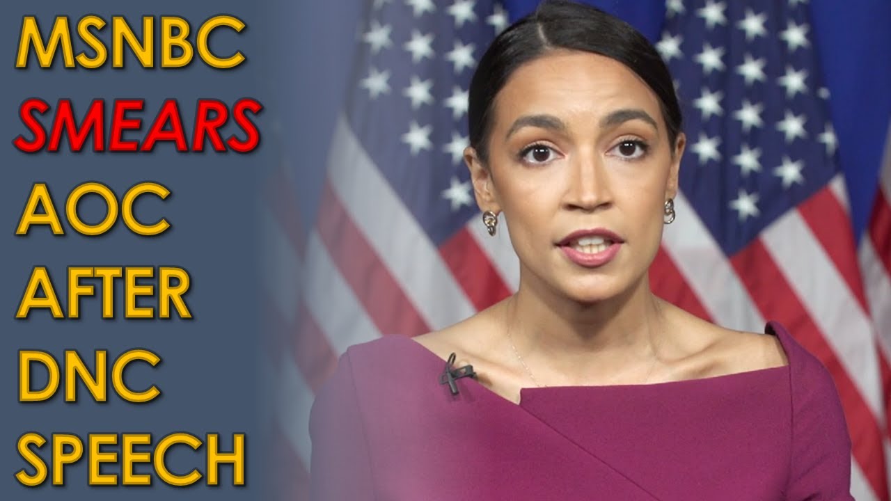 MSNBC SMEARS AOC after powerful Bernie Sanders endorsement speech at ...