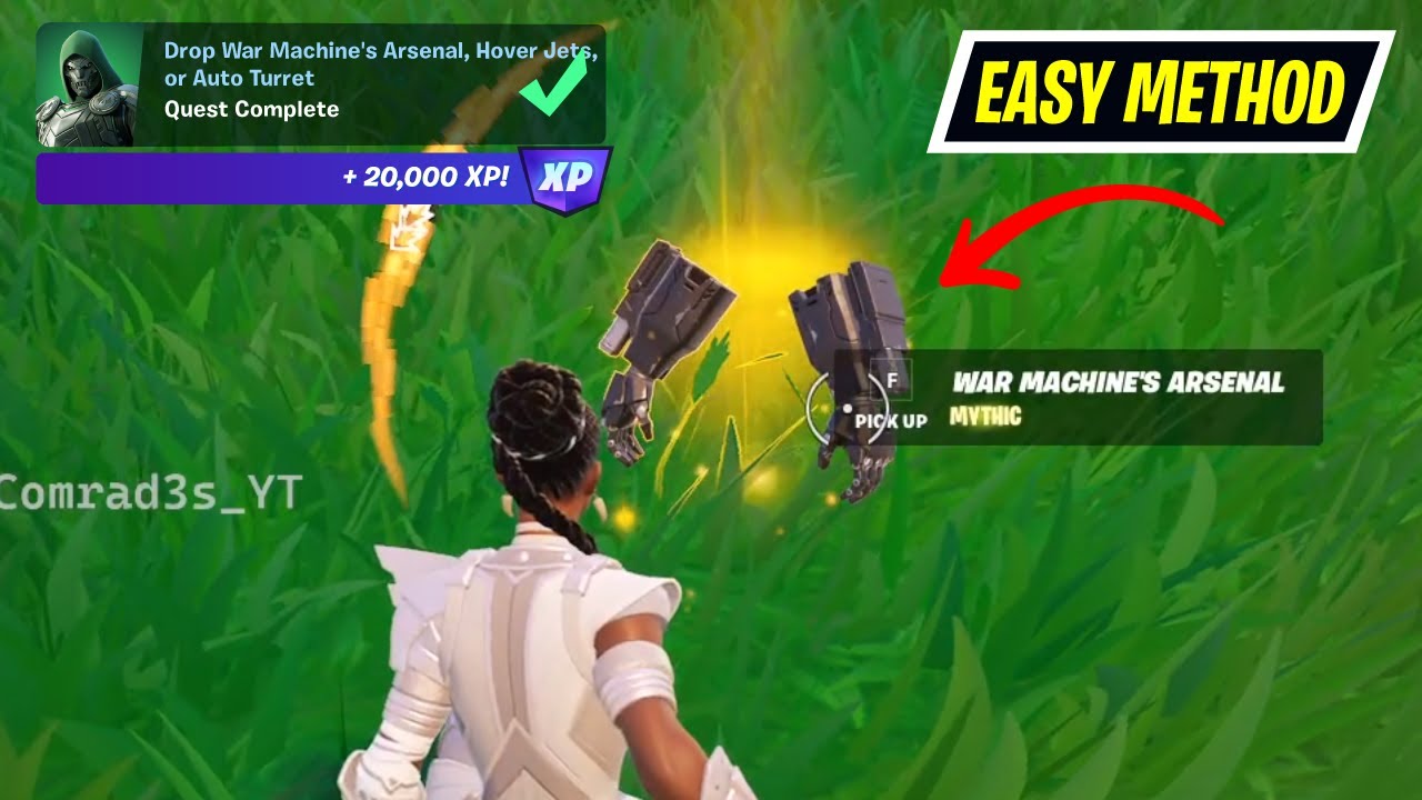 How to Drop War Machine's Arsenal, Hover Jets, or Auto Turret Fortnite ...
