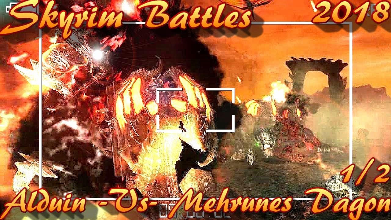 Skyrim Battles - 1/2 - Alduin -Vs- Mehrunes Dagon [Legendary Settings ...