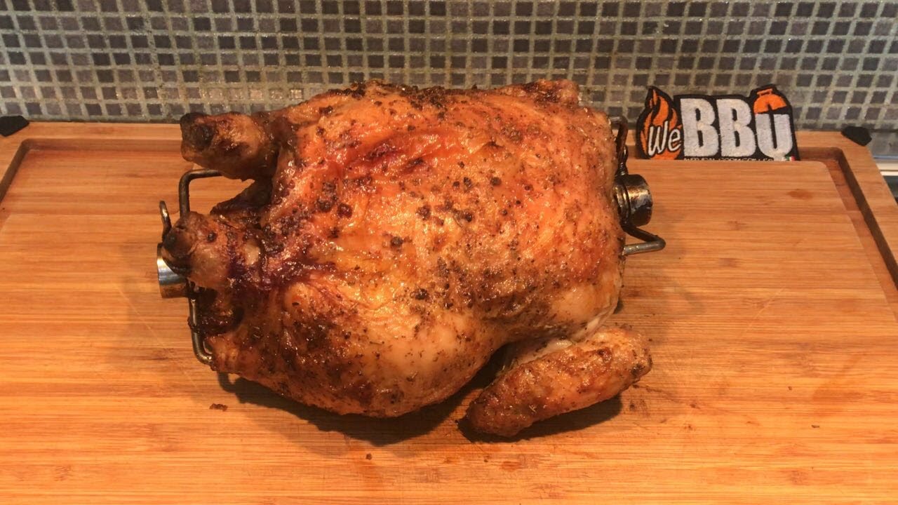 WeBBQ - WSA R midi - Pollo arrosto - Spit Roast Chicken - YouTube