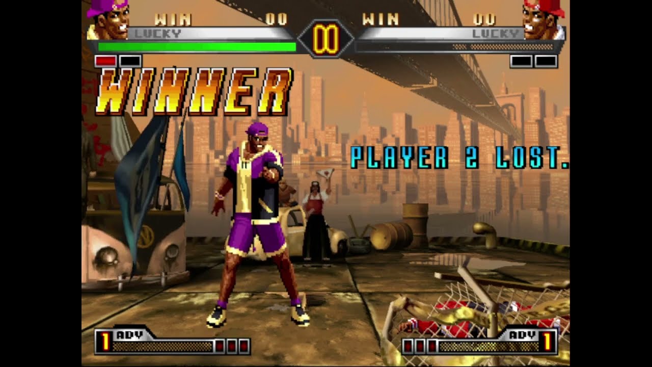 King of Fighters '98 Ultimate Match - Lucky Glauber (Intros & Win Poses ...