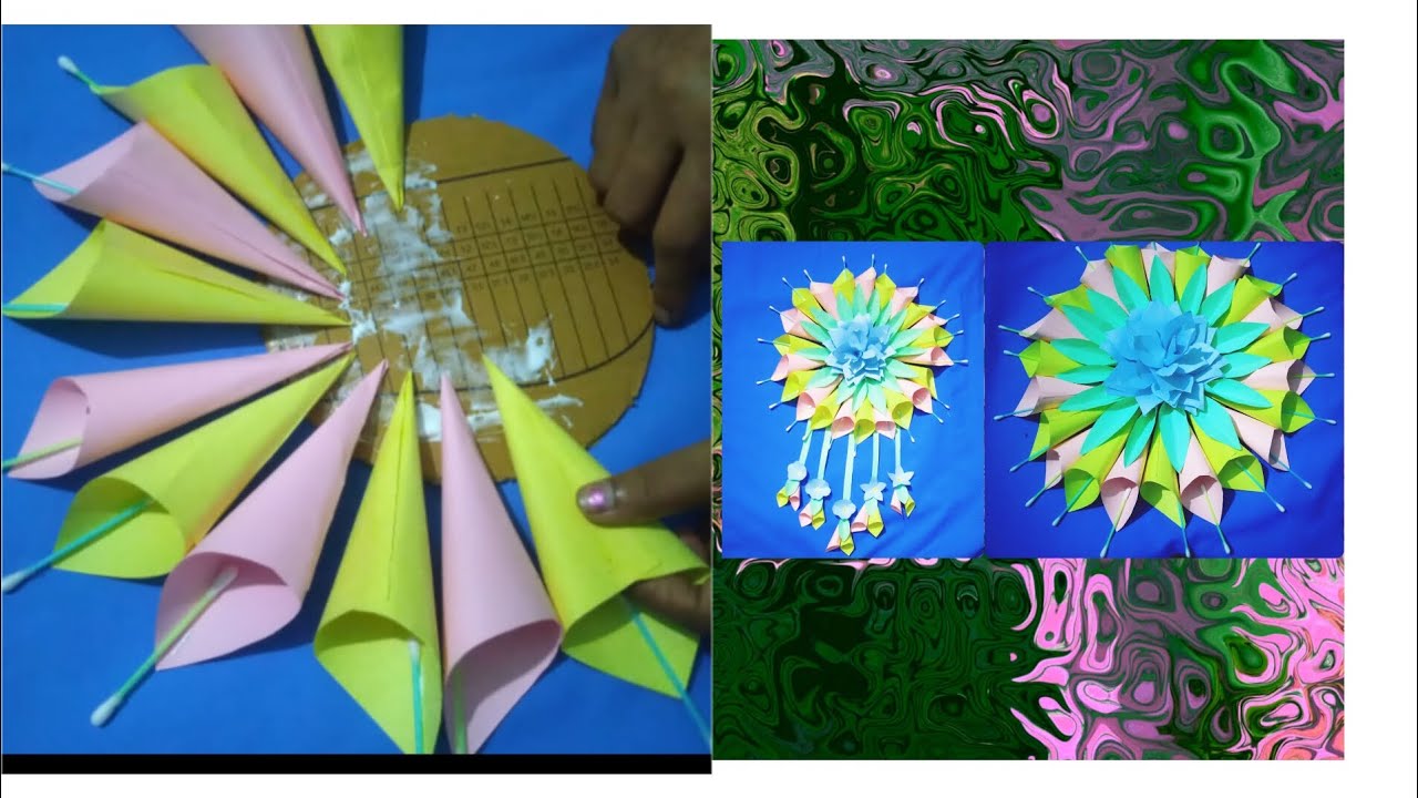 best unique design wall hanging||paper wall hanging||DIY beautiful ...