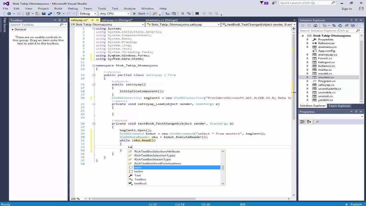 C# Access Stok Takip Otomasyonu #8 - Code Box - YouTube