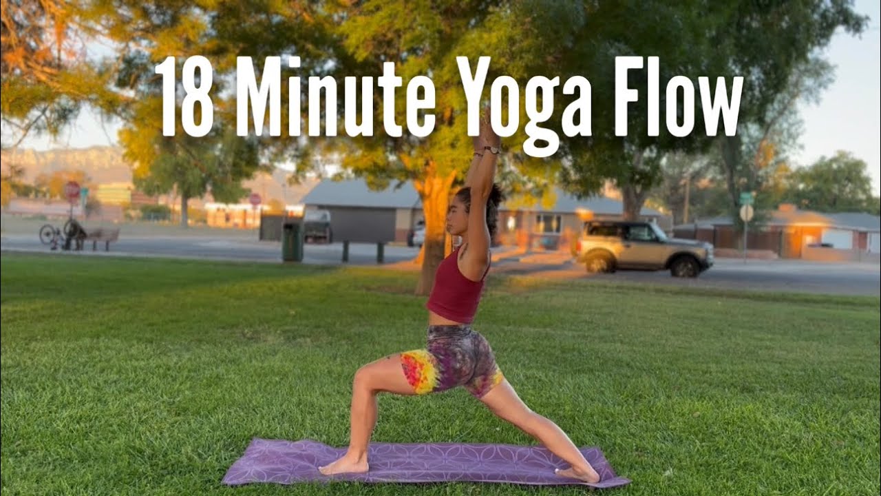 18 Minute Sunset Yoga Flow - YouTube