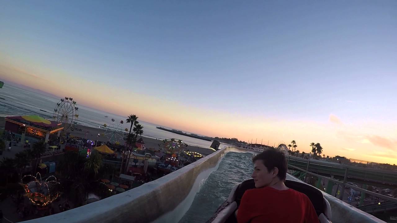 Log ride at the santa Cruz boardwalk - YouTube