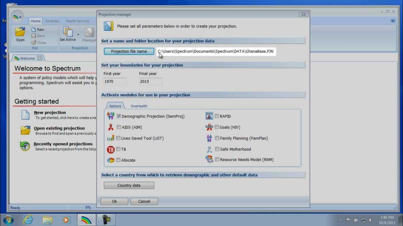 Creating a new projection in Spectrum - YouTube
