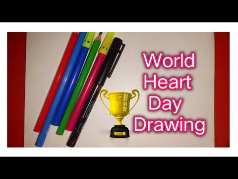World heart day drawing / Heart day poster /Heart Day Chart / World ...