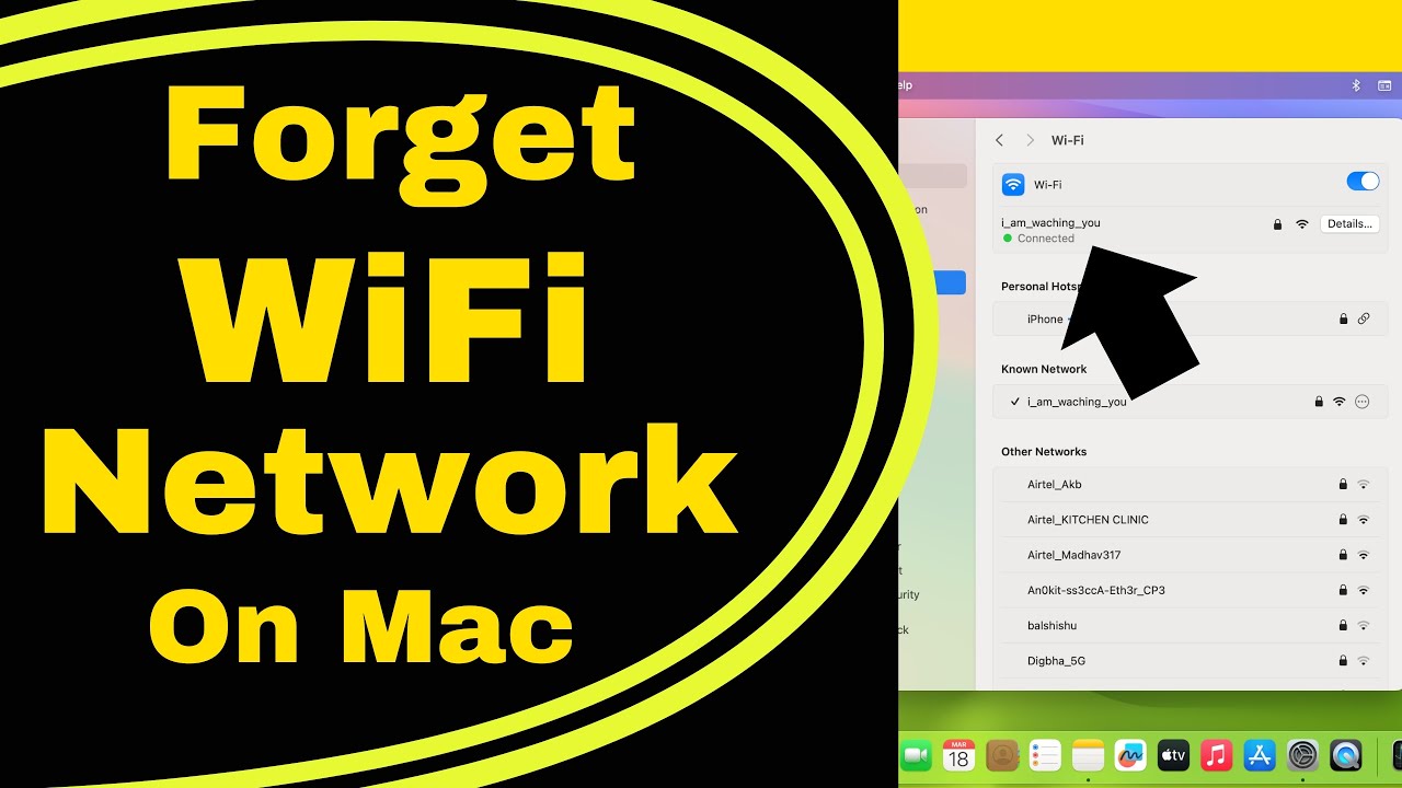 How to Forget a WiFi Network on Mac (macOS Sonoma) - YouTube