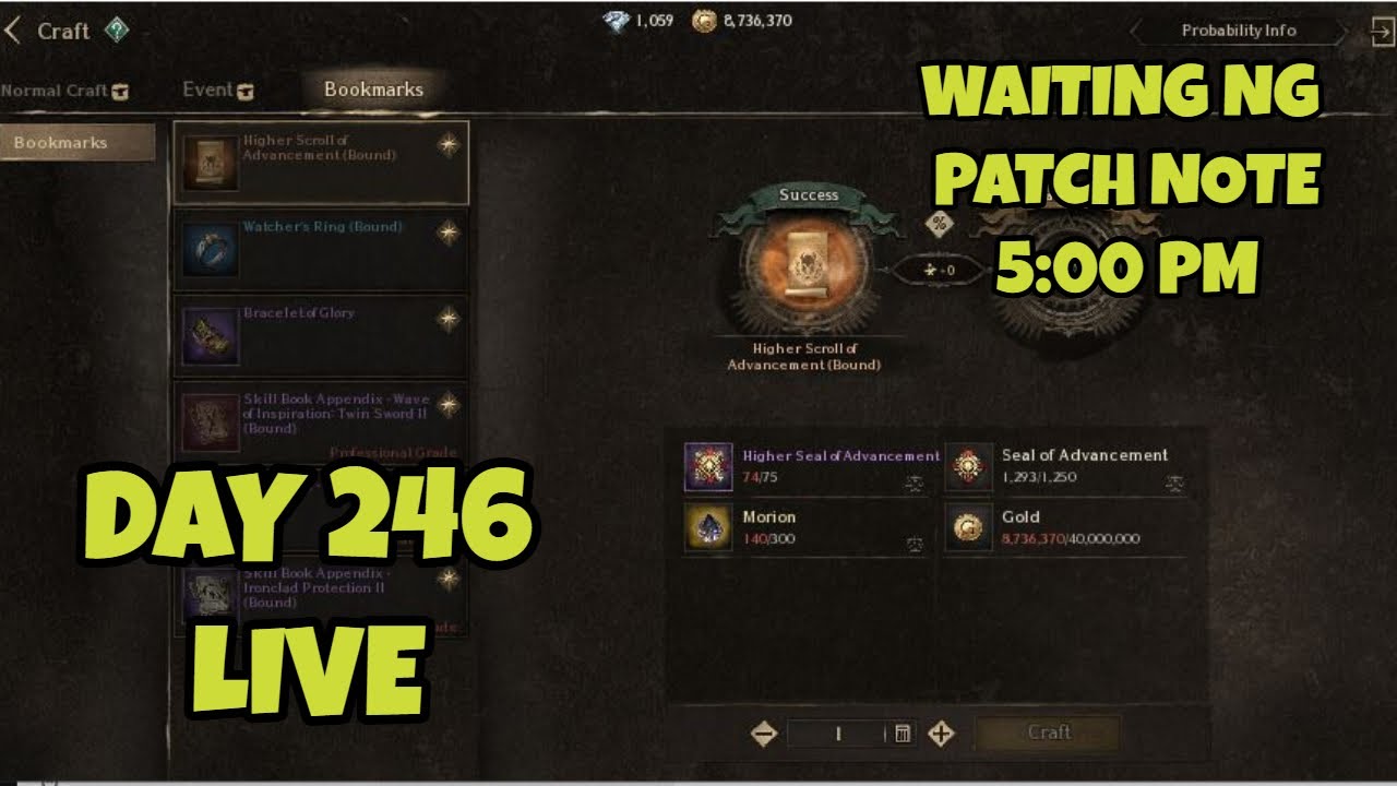 NIGHT CROWS DAY 246 Patch Note na naman 4th Class na kaya or ?? - YouTube