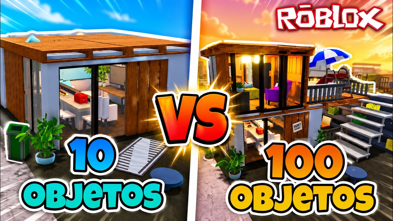 RETO: CONSTRUYO BASE CON 5, 10 y 100 OBJETOS 🙀🔥 SCP-3008 - YouTube