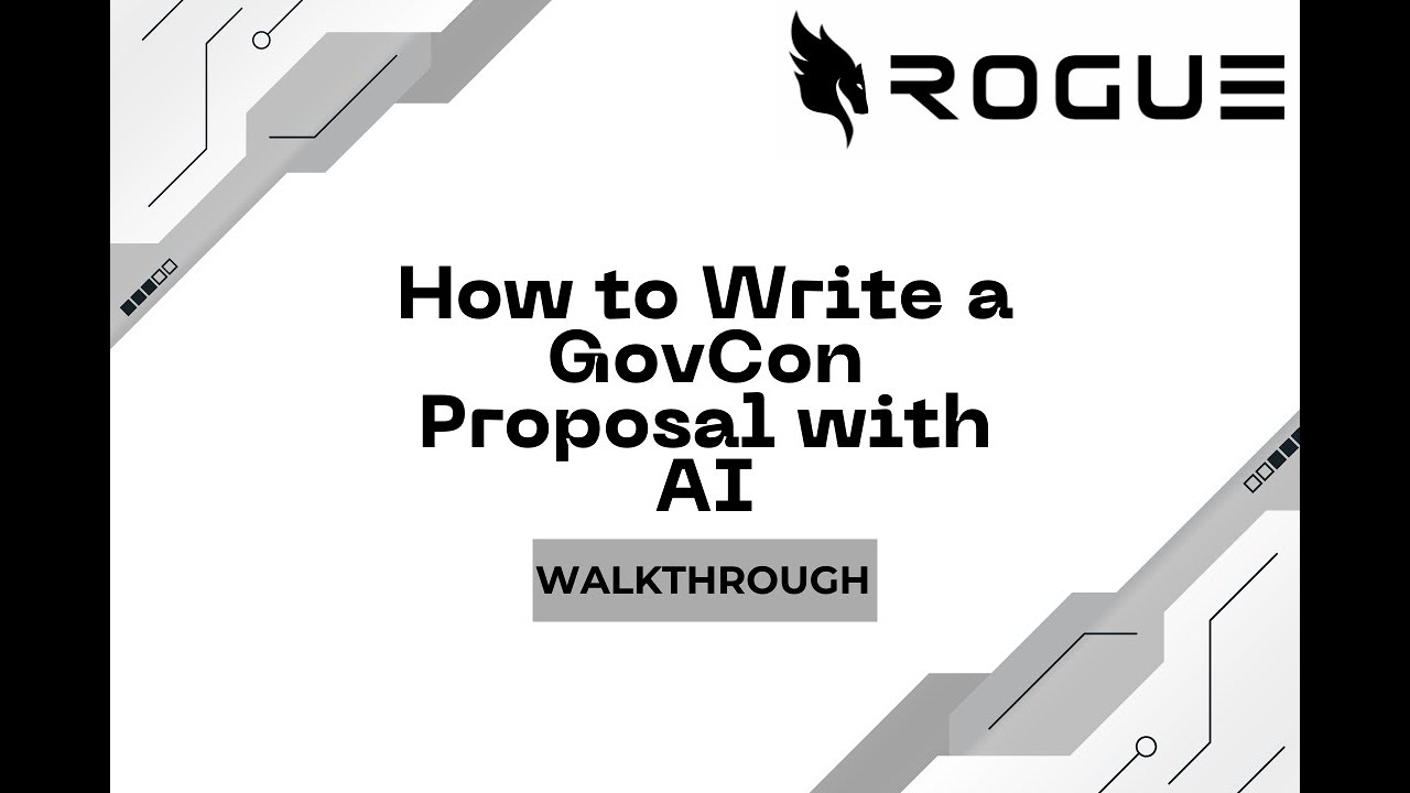 GovCon GPT for Bid and Proposals - YouTube