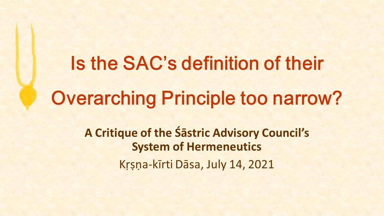 Is the SAC’s definition of their Overarching Principle too narrow ...