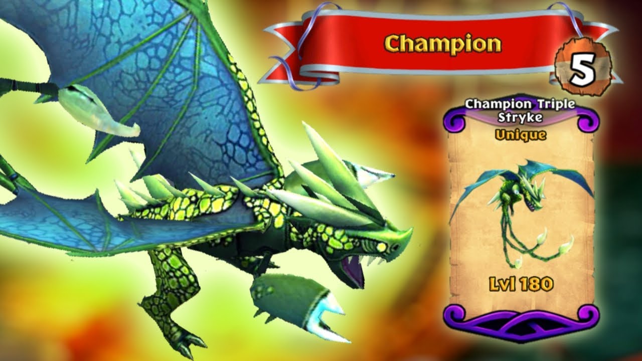 CHAMPION TRIPLE STRYKE — Unique Brawler Dragon Max Level 180 Showcase ...