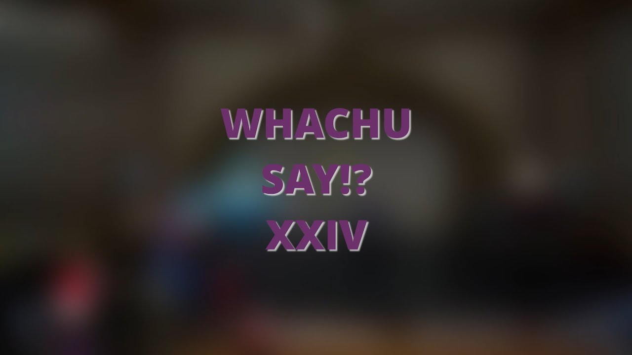 WHACHU SAY!? XXIV - YouTube