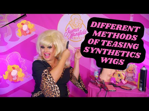 DIFFERENT METHODS OF TEASING A SYNTHETIC WIG (TUTORIAL)