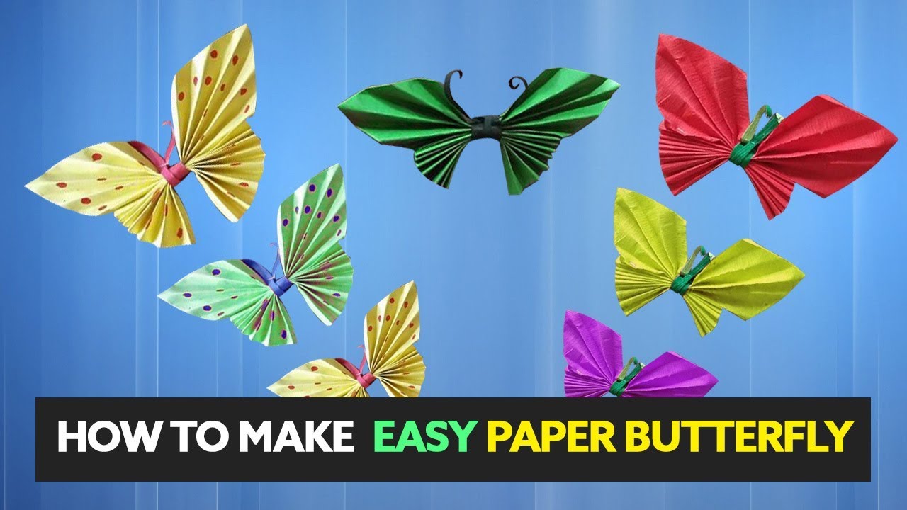 How to make Easy Butterfly at Home DIY - YouTube