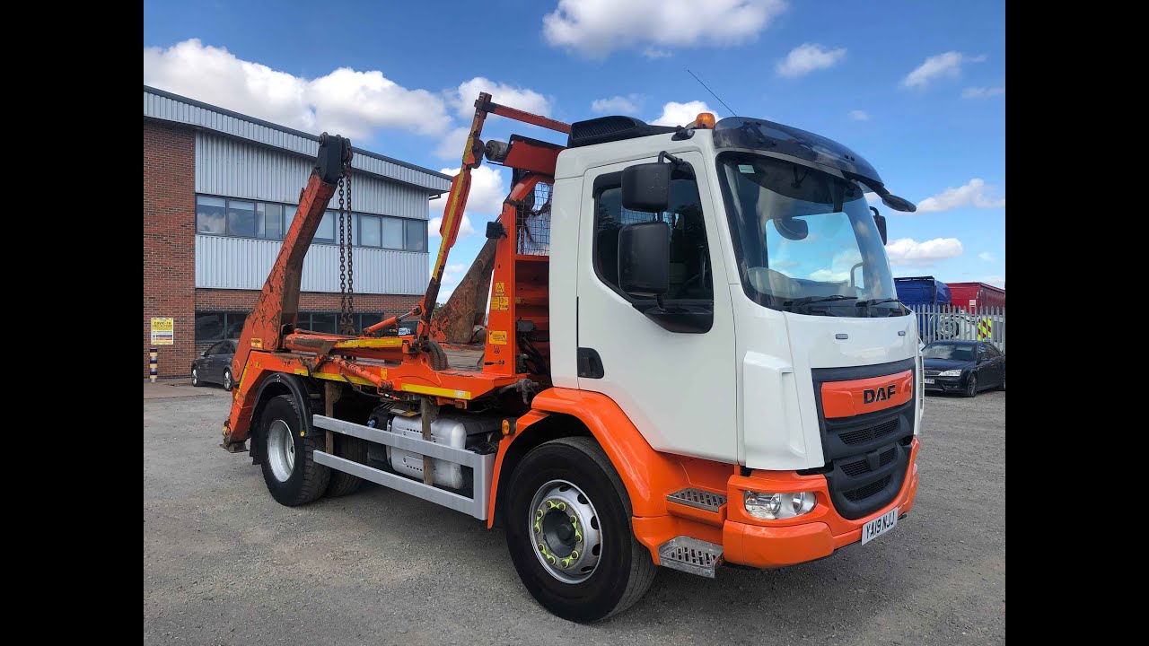 DAF FA LF260 18 TONNE SKIP LOADER 2019 - YA19 NJJ - YouTube