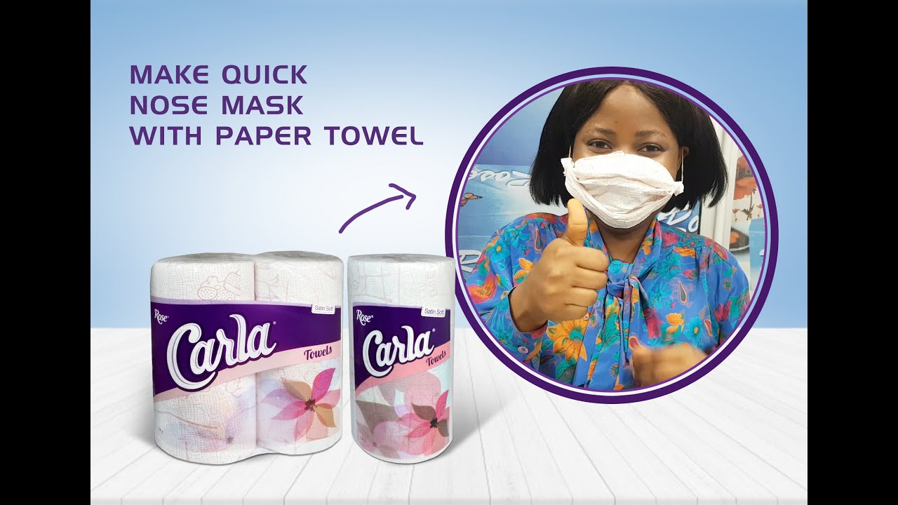 DIY quick Nose Mask with tissue paper towel - YouTube