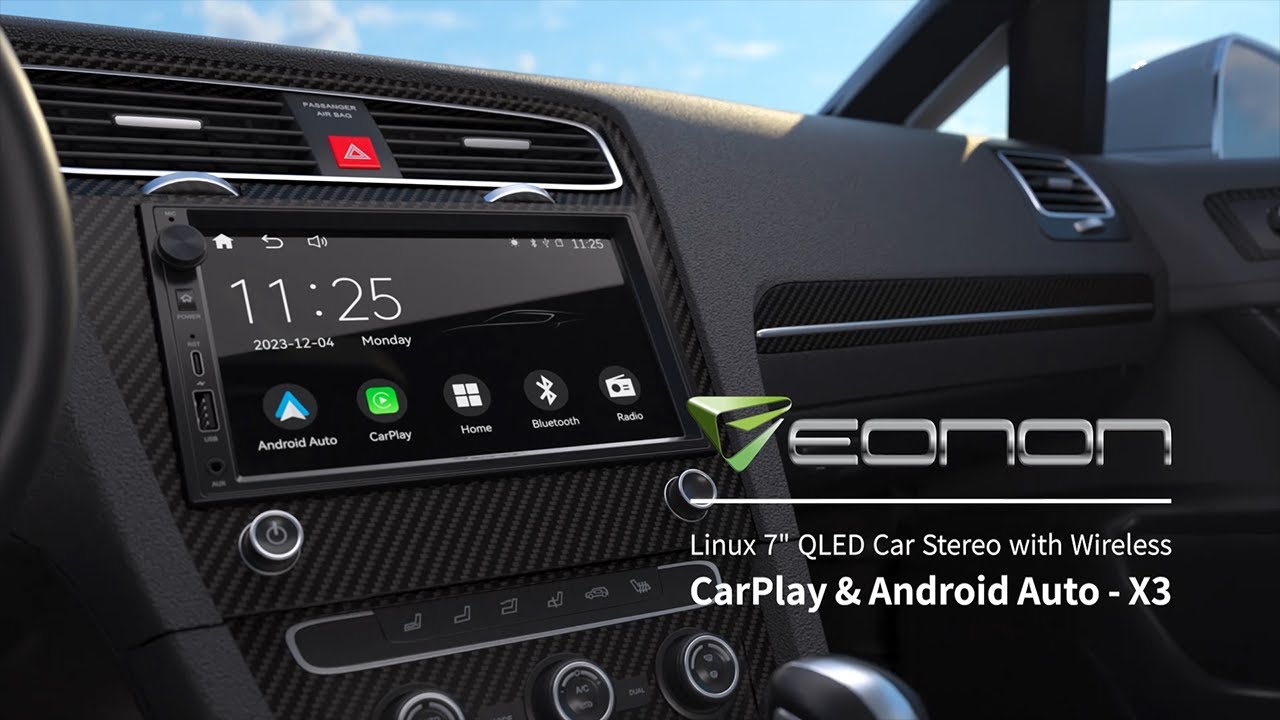 2023 latest 7" Eonon X3 Wireless CarPlay / Android Auto Double Din Car ...