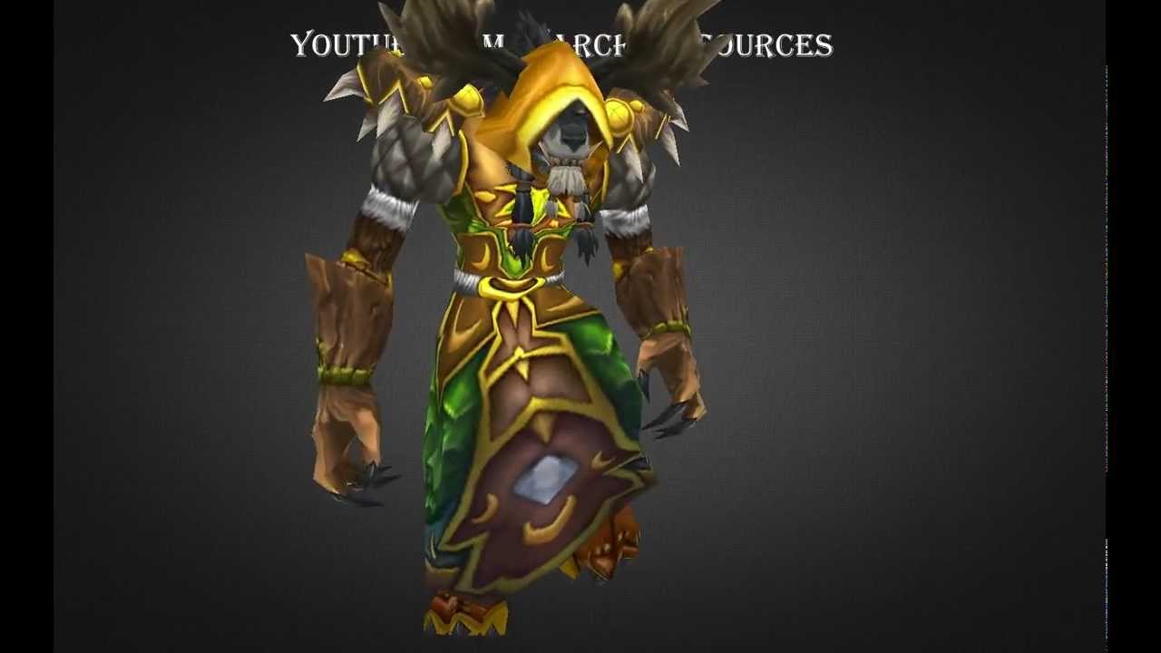 Worgen Druid Tier 2 armor set - T2 - Stormrage Raiment - YouTube