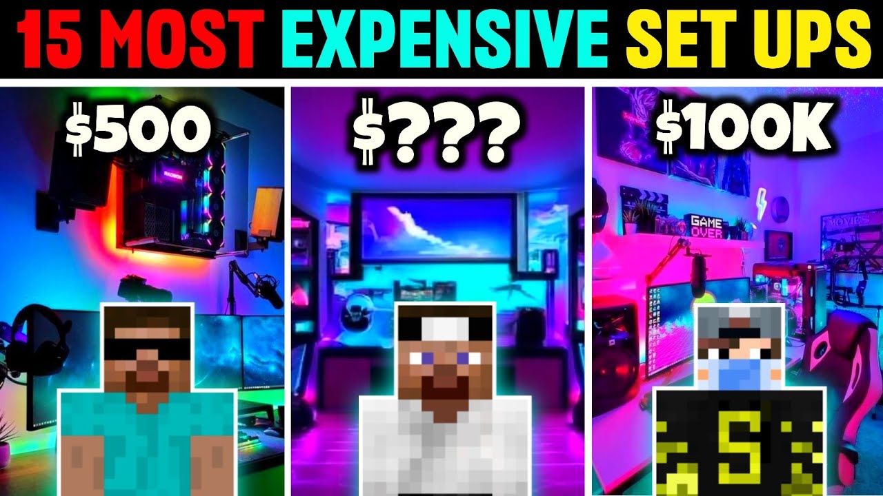 Top 15 Gamers CHEAP Vs EXPENSIVE Gaming Set Ups ! - YouTube