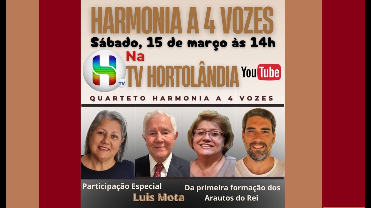 Harmonia a quatro vozes recebe Luiz Mota - Primeira formação do Arautos ...