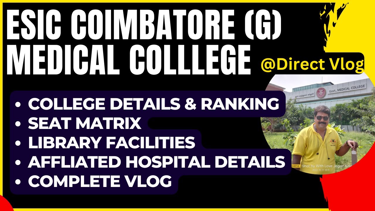 Direct Vlog @Coimbatore ESIC (Government) Medical College, Coimbatore ...