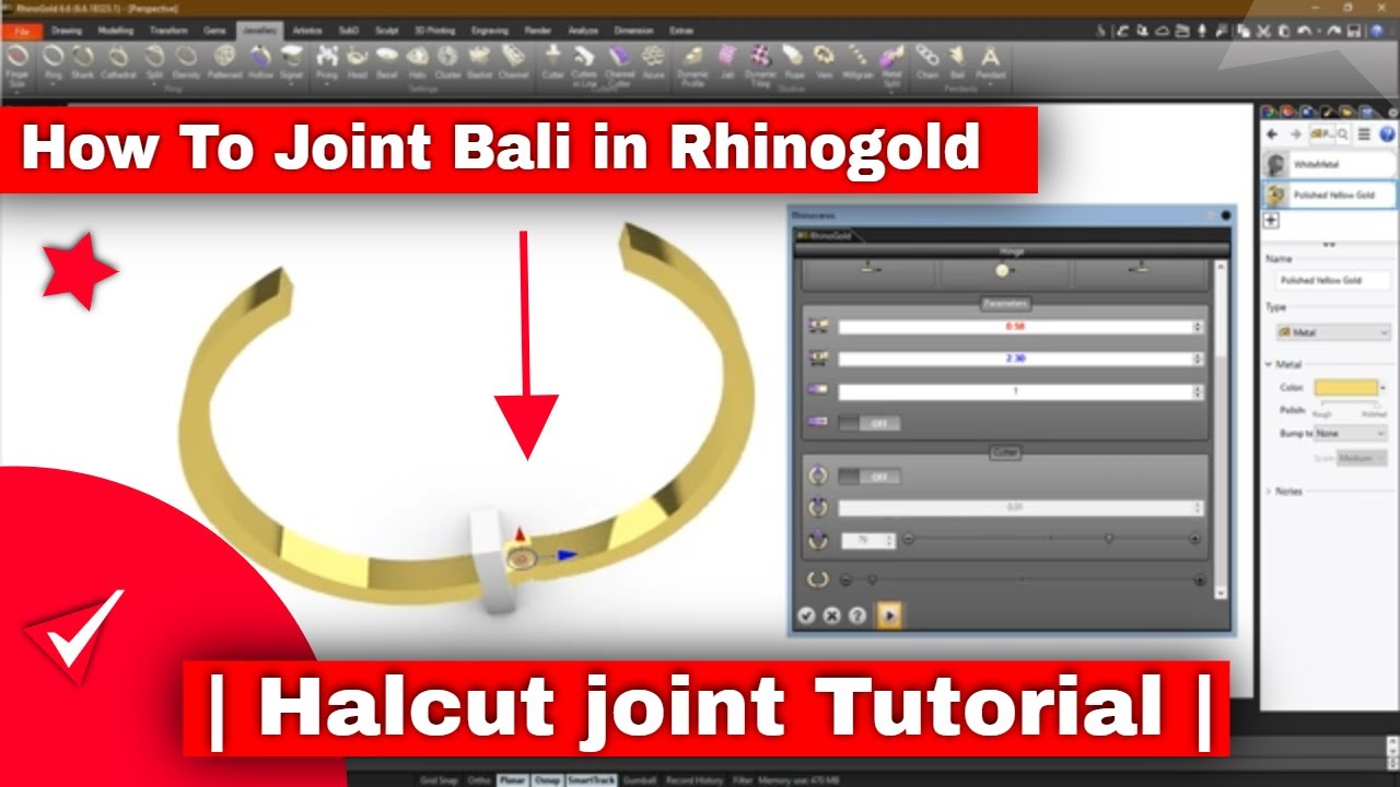 How To Joint Bali in Rhinogold | Earring joint tutorial | Halcut joint Tutorial - YouTube