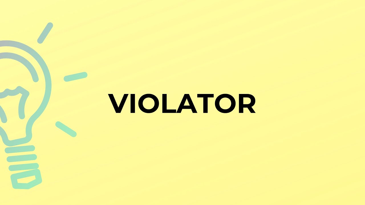 What is the meaning of the word VIOLATOR? - YouTube