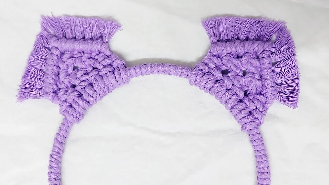 Easy steps to make macrame hairband | Macrame Headband | Macrame ...