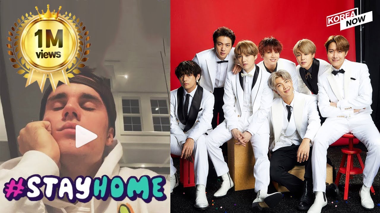 Justin Bieber chanting BTS fan chants & singing Spring Day go viral ...