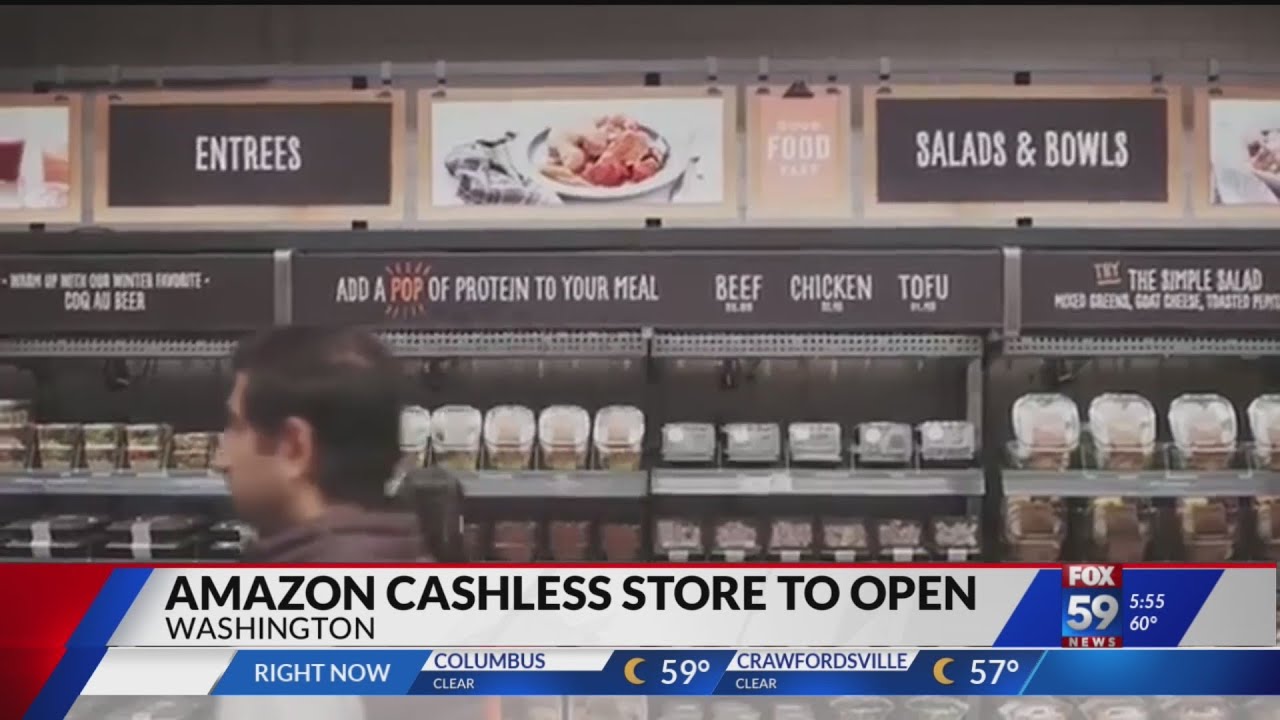 Amazon cashless store to open - YouTube
