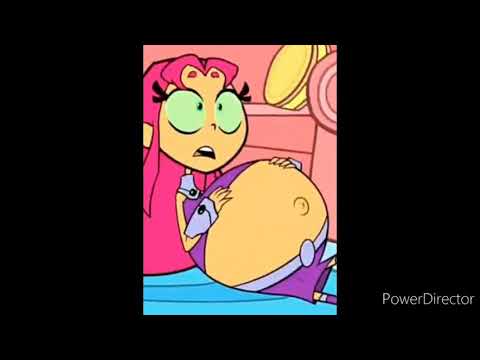 Look At Starfire Having A Gigantic Belly!