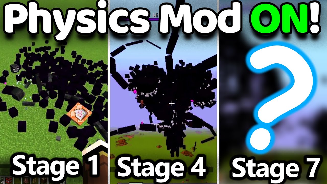 All Stages Death of wither storm with realistic physics mod ON! in ...