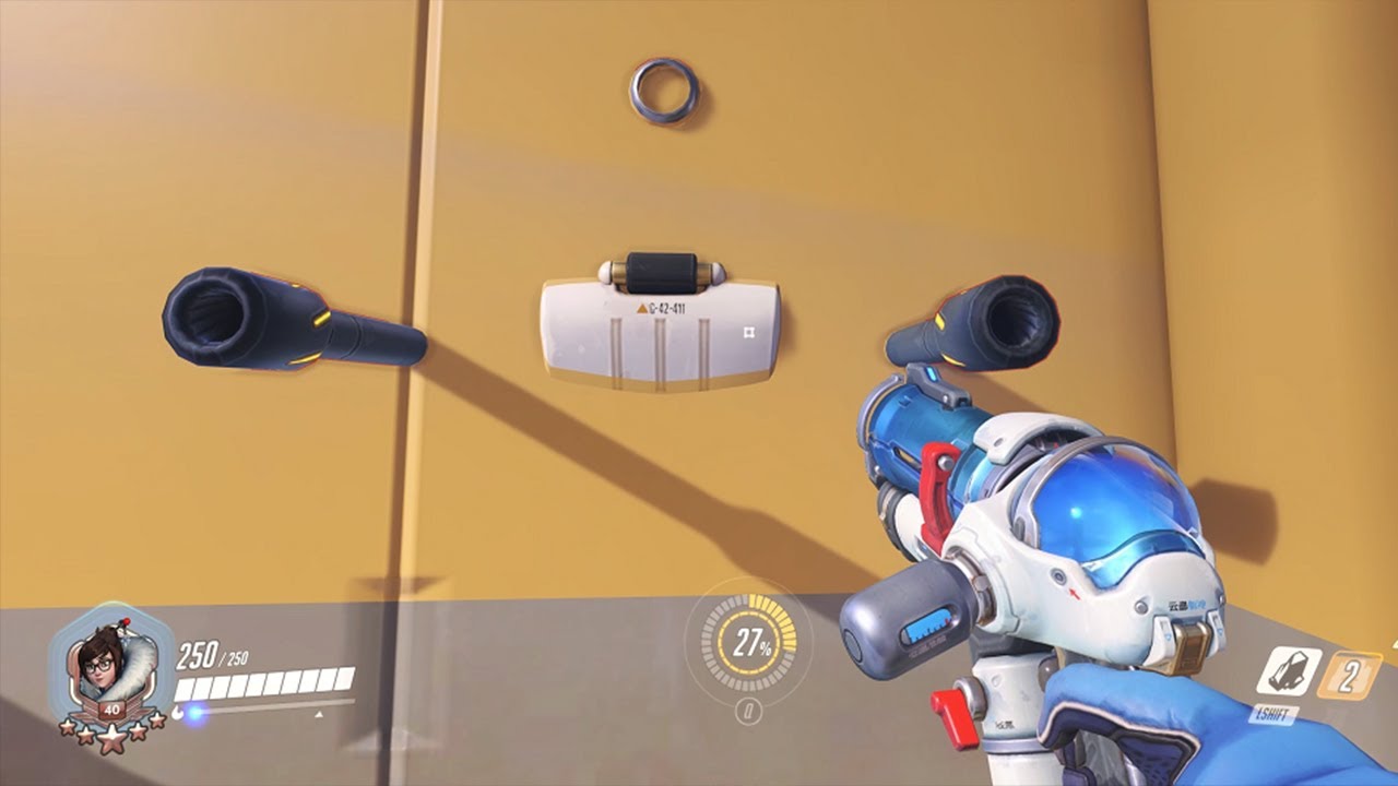 Pushing Training Bots Into Walls with Mei Magic! - YouTube