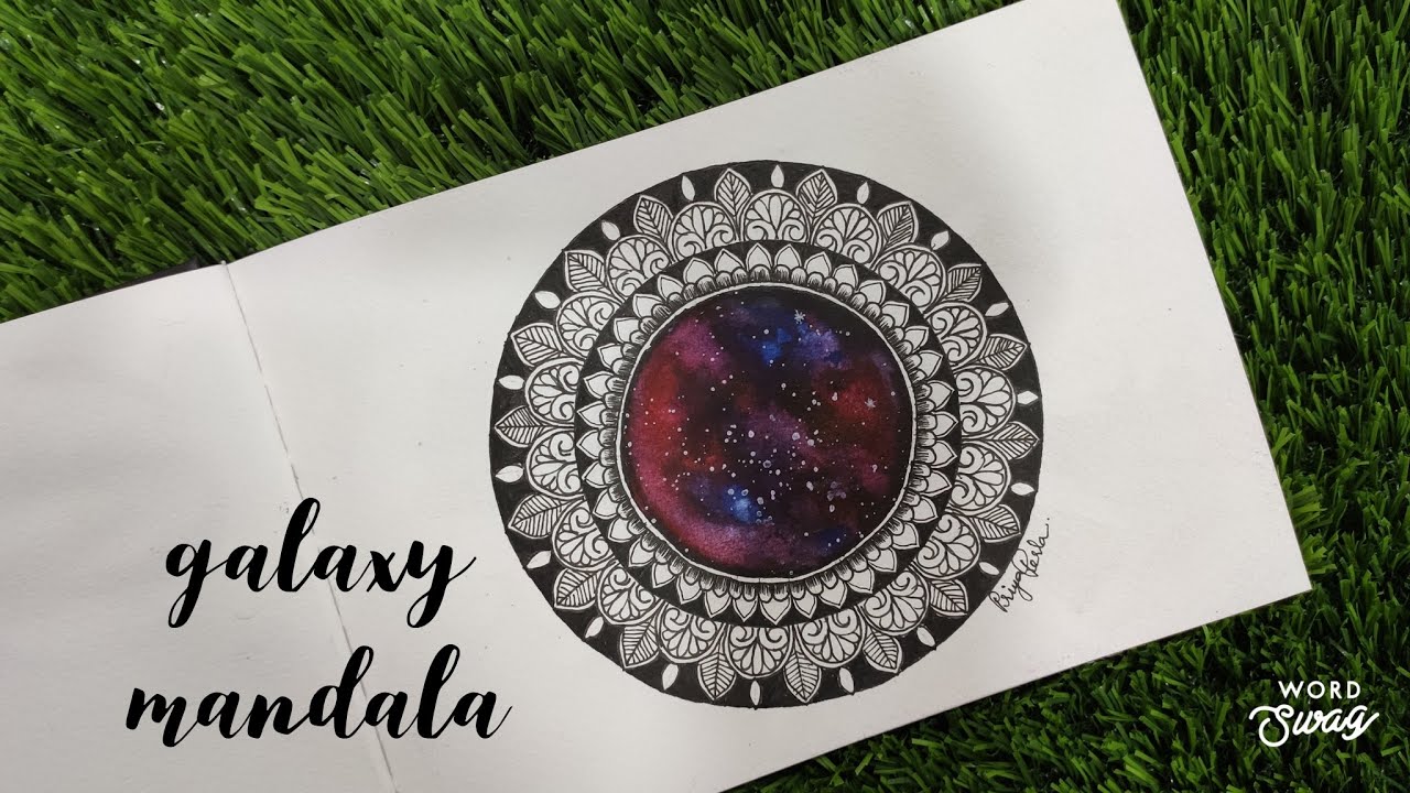 How to paint galaxy for mandala || Galaxy mandala || how to draw galaxy ...