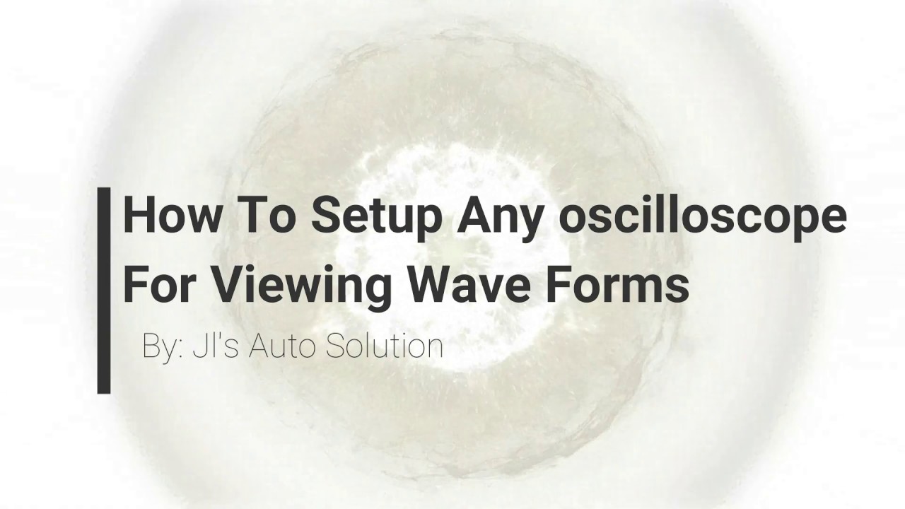 How To View A Oscilloscope Wave Form - YouTube