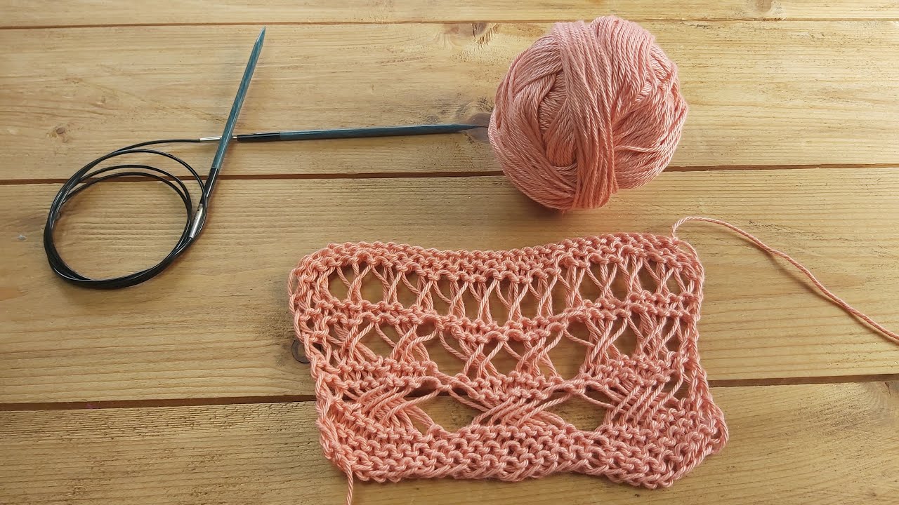 How to knit the Criss Cross (Cross Stitch) Stitch Pattern - YouTube