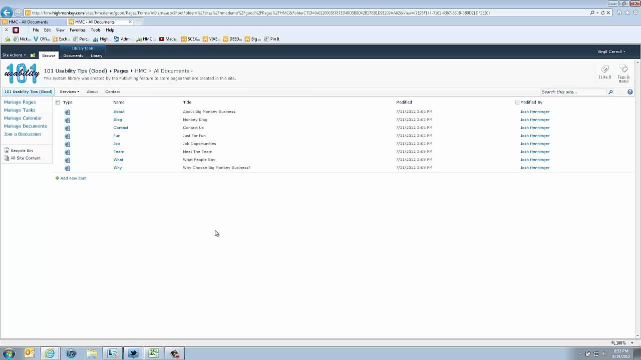 101 SharePoint Usability Tips - # 49 Use Distinct Page Titles - YouTube