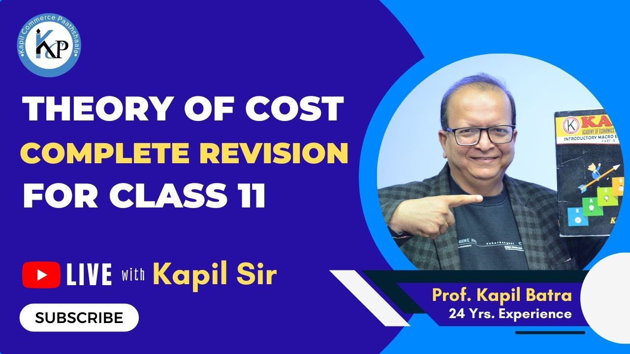 Theory of Cost l Economics l Class 11 l CBSE - YouTube