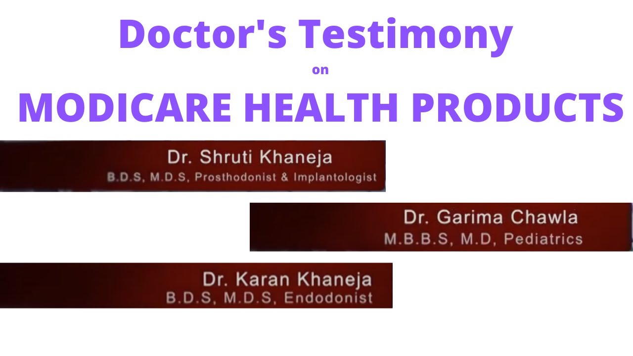 Dr's Testimony on Modicare Health Products | All Plant Protein | D Tox ...