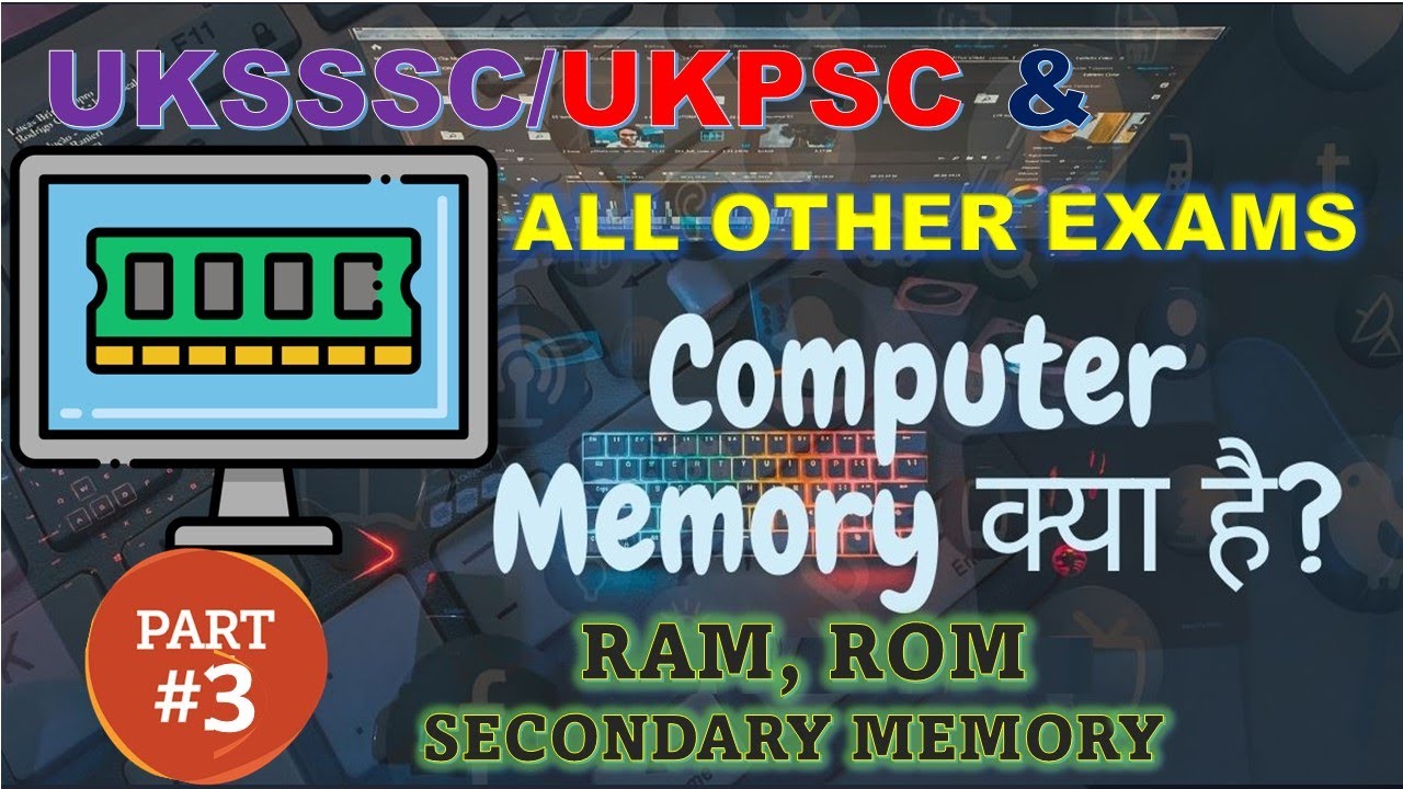 COMPUTER MEMORY//मेमोरी क्या है//मेमोरी प्रकार(RAM,ROM)//Memory Of ...