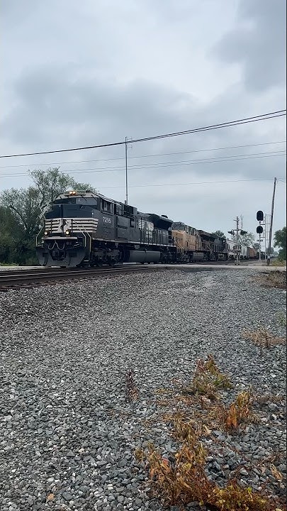 NS 7295 Fouled SD70ACU, UP 5263 & CSXT 3326 by Route 358 - YouTube