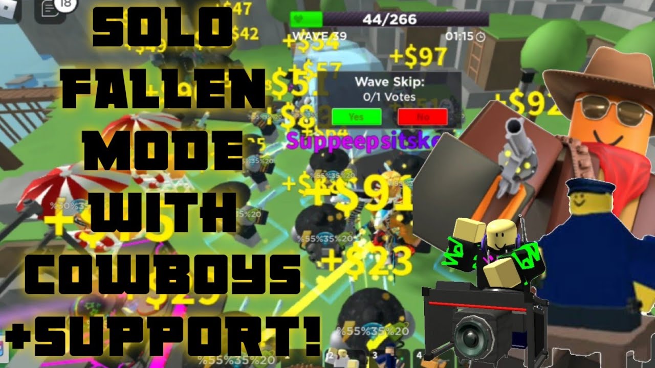 Solo Fallen Mode on Simplicity with Cowboys +Support! (Tower Defense ...